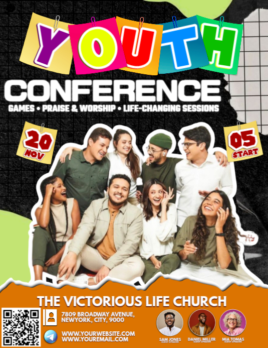 Modèle Youth Conference Template 2025 Design | PosterMyWall