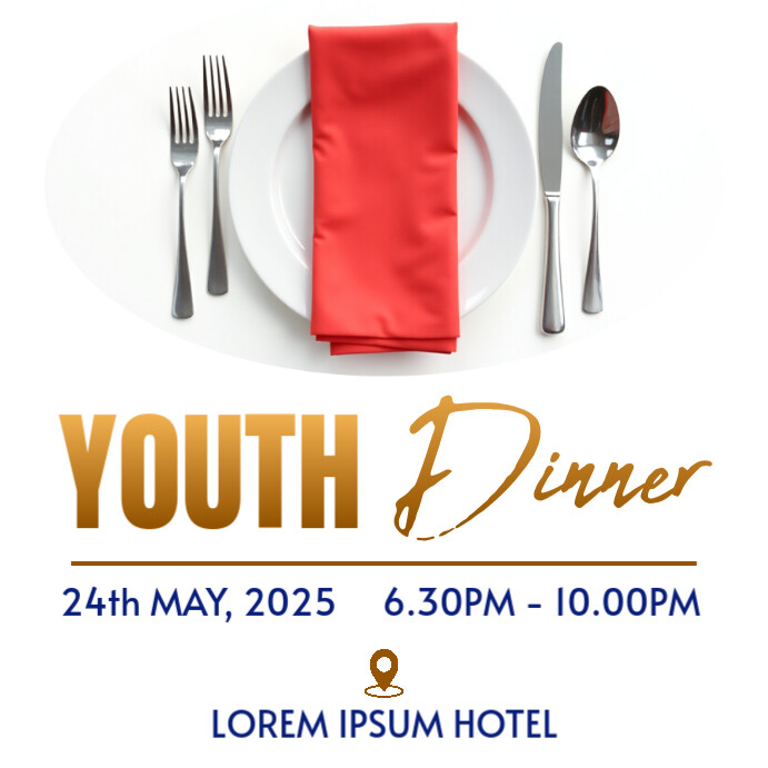 Copy of Youth dinner invitation flyer | PosterMyWall