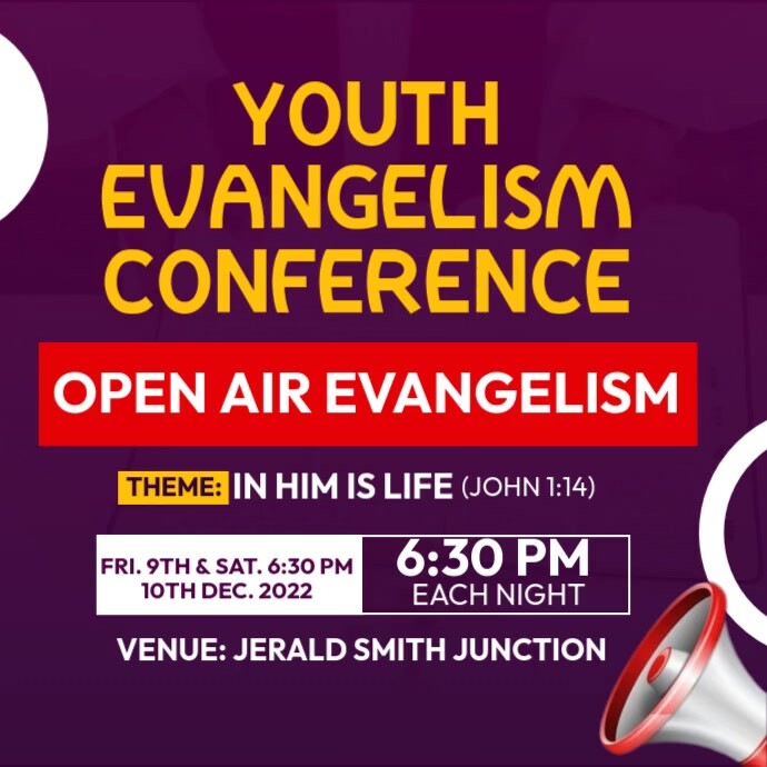 Youth Evangelism Conference Template | PosterMyWall