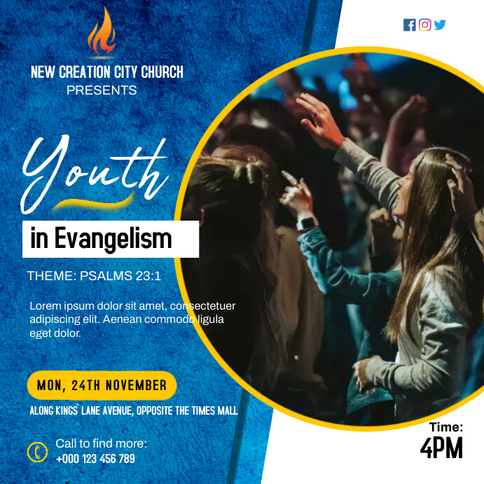 YOUTH EVANGELISM POSTER Template | PosterMyWall