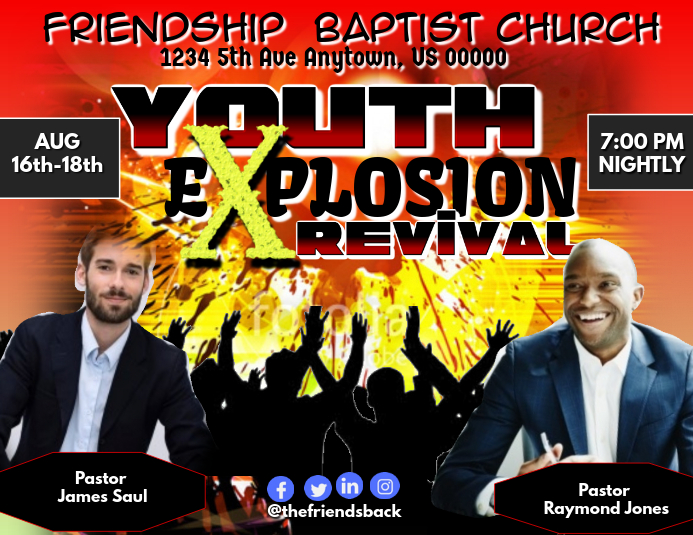 Youth Explosion Flyer Template Soaring Eagles Of Faith International
