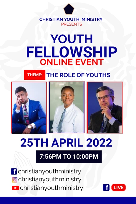 Copy of youth fellowship online event | PosterMyWall