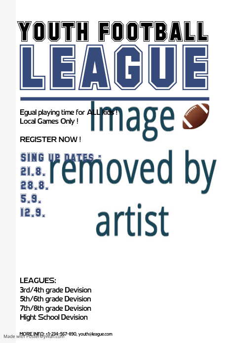 Youth Football League Template | PosterMyWall