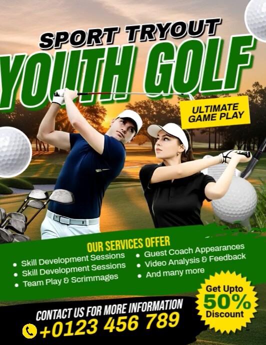 Youth Golf Tryout Template | PosterMyWall