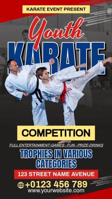 Youth Karate Competition Template | PosterMyWall