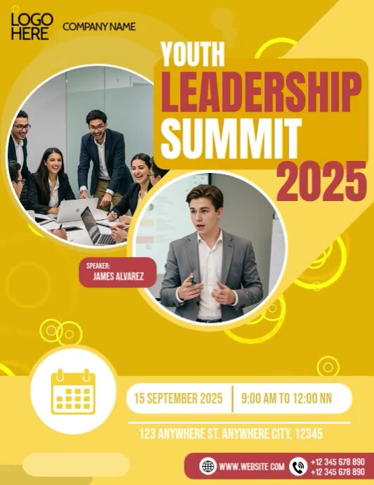 Youth Leadership Training Template | PosterMyWall