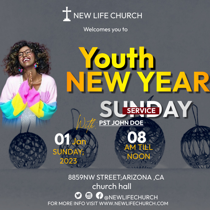 Copy of youth New Year service (3) | PosterMyWall