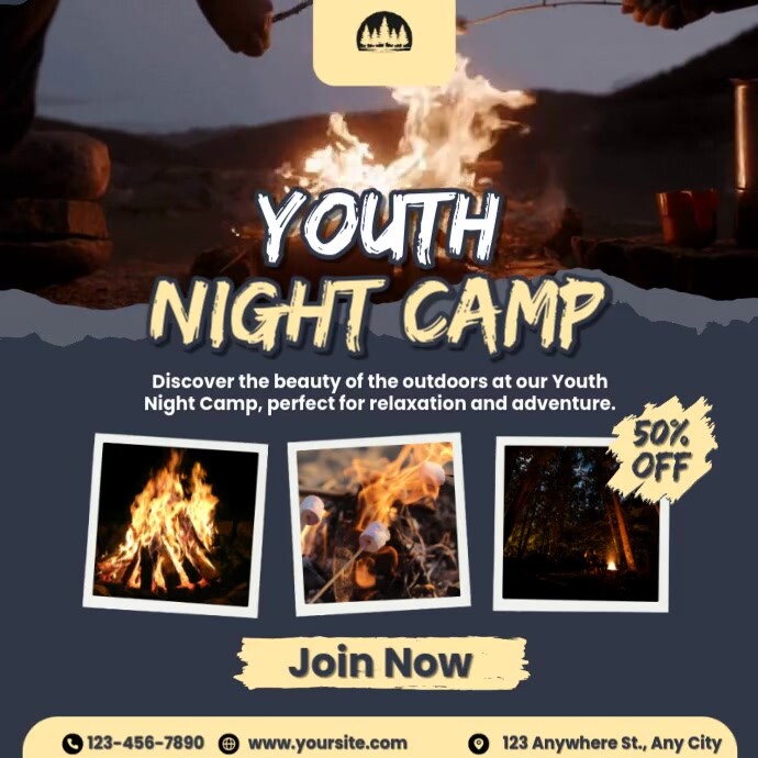 Copy of Youth Night Camp | PosterMyWall