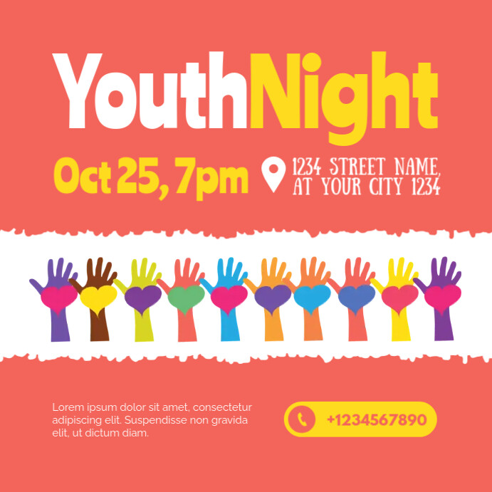 Youth Night Church Flyer Template | PosterMyWall