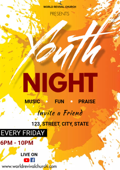 Youth Night Template Postermywall