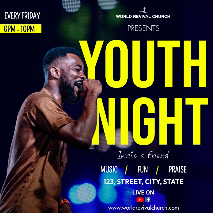 YOUTH NIGHT Templat | PosterMyWall