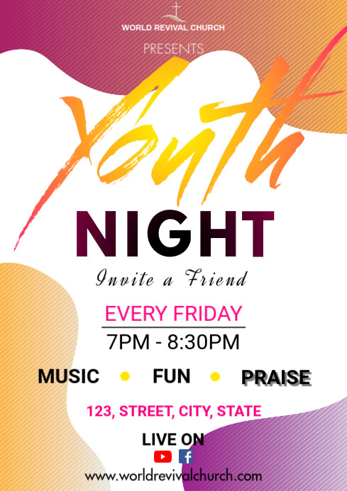 YOUTH NIGHT Template | PosterMyWall