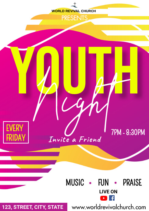 YOUTH NIGHT Template | PosterMyWall