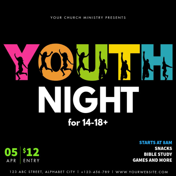 Youth Night Template | PosterMyWall