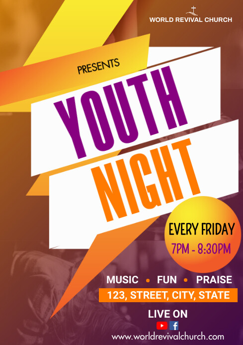 Youth night flyer Template | PosterMyWall