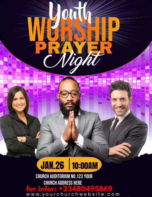 YOUTH PRAYER NIGHT FLYER Template | PosterMyWall