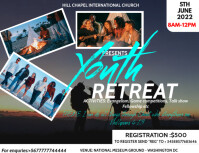 youth retreat flyer template (1) | PosterMyWall