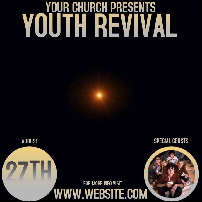 YOUTH REVIVAL VIDEO Template | PosterMyWall
