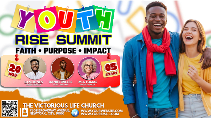 Youth Rise Summit Template 2025 | PosterMyWall