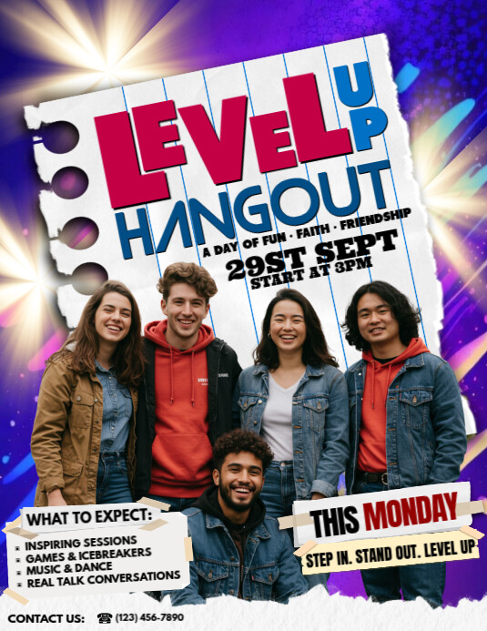 Youth Rising: Joyful Future Hangout Template | PosterMyWall