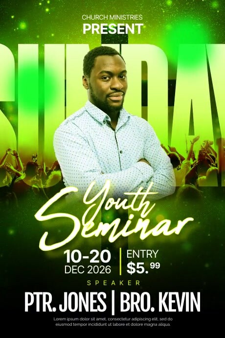 Youth Seminar Template | PosterMyWall