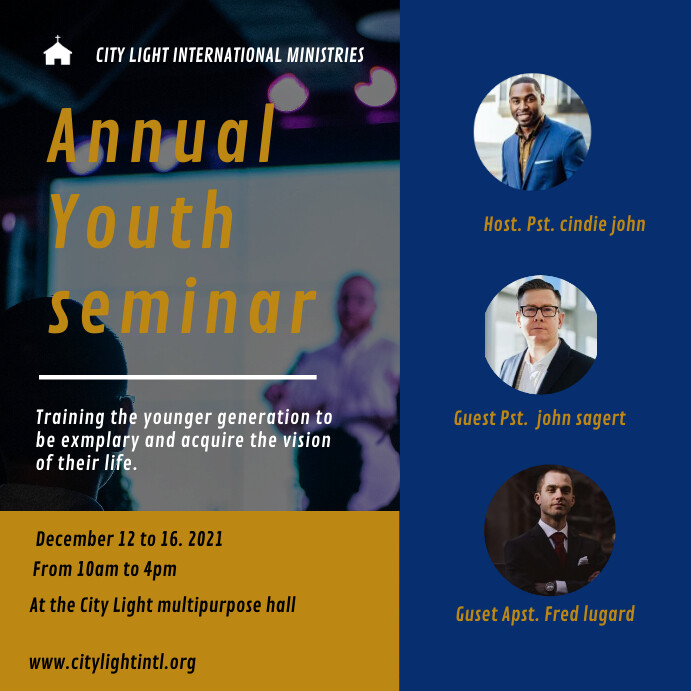 Brosur Templat Selebaran Seminar Pemuda | PosterMyWall