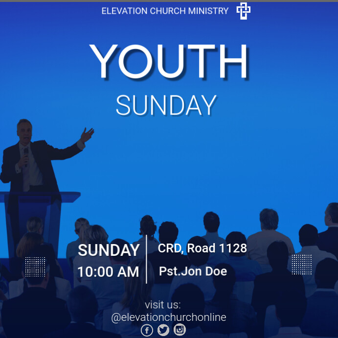 YOUTH SERVICE (2) Template | PosterMyWall