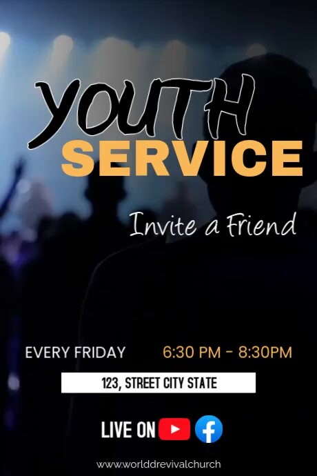 Copy of Youth Service Ads | PosterMyWall