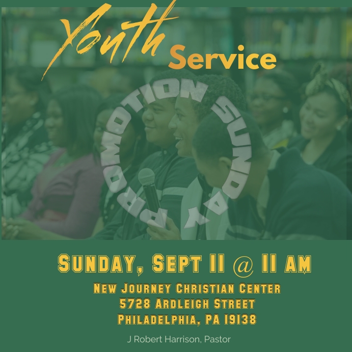 Youth Service Announcement Template | PosterMyWall