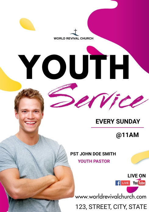 Youth service Template | PosterMyWall