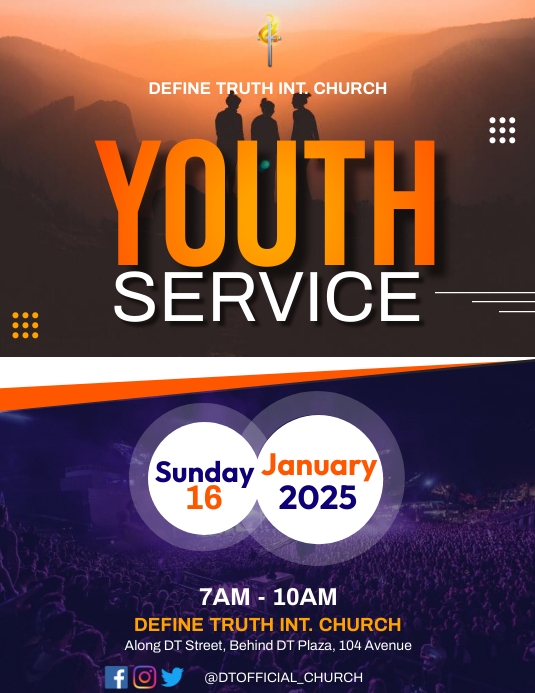 Youth service Template | PosterMyWall