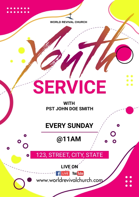Copy of Youth service | PosterMyWall