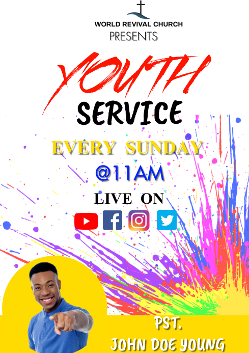 Youth service Template | PosterMyWall