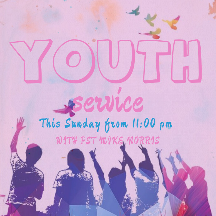 YOUTH SERVICE Template | PosterMyWall