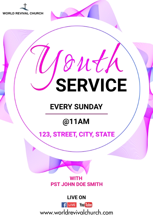 Youth service Template | PosterMyWall