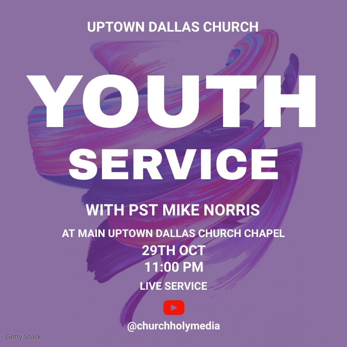 Plantilla de YOUTH SERVICE | PosterMyWall