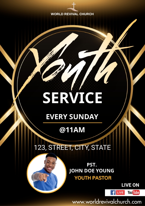 Youth service Template | PosterMyWall