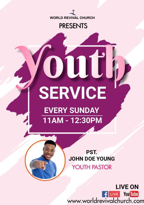 Youth service Template | PosterMyWall