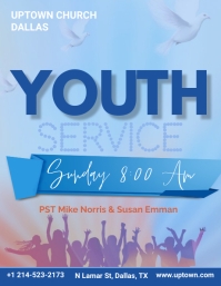 Youth service poster Template | PosterMyWall