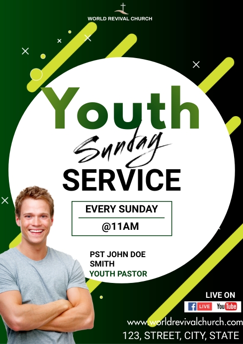 Youth service Template | PosterMyWall