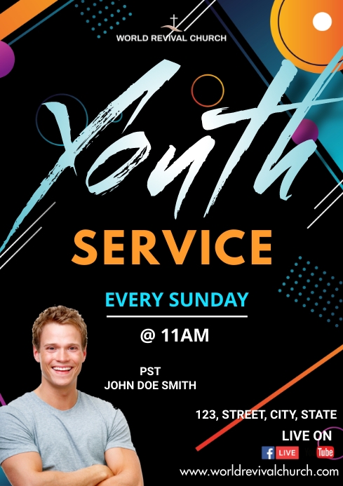 Youth service Template | PosterMyWall