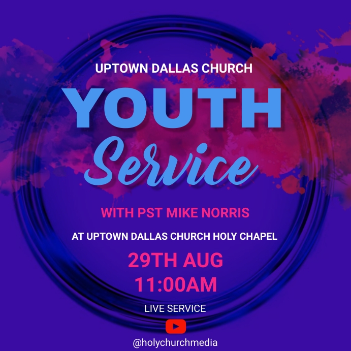 Plantilla de YOUTH SERVICE | PosterMyWall