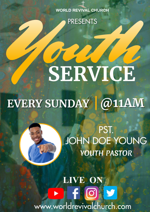 Copy of Youth service | PosterMyWall