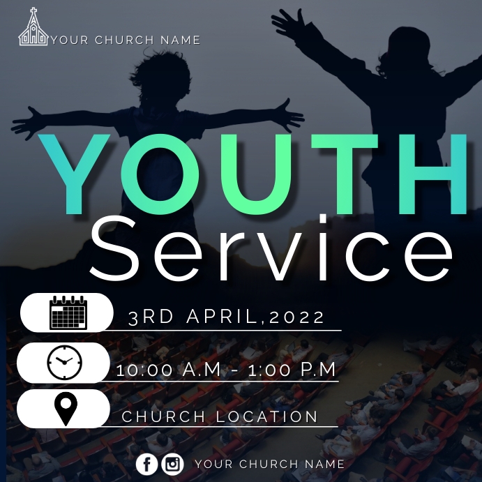 Youth service Template | PosterMyWall