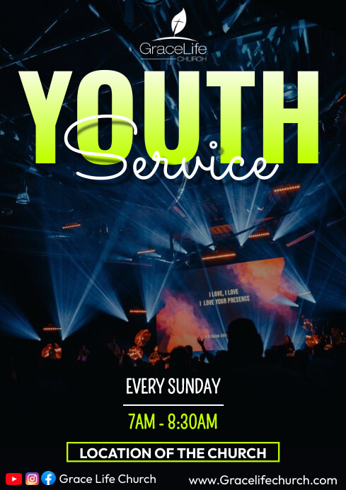 Youth Service Template | PosterMyWall