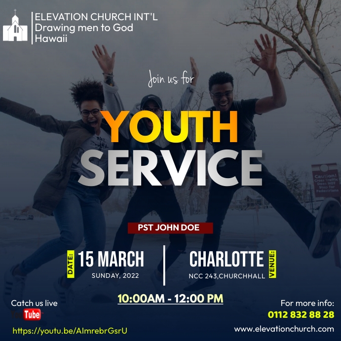 Youth service Template | PosterMyWall