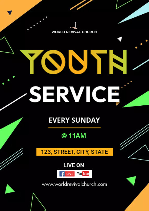 Youth service Template | PosterMyWall