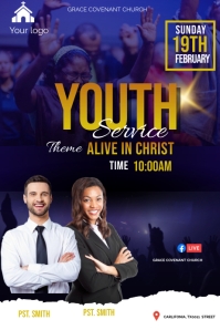 Youth Service Template | PosterMyWall