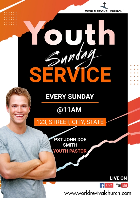 Youth service Template | PosterMyWall