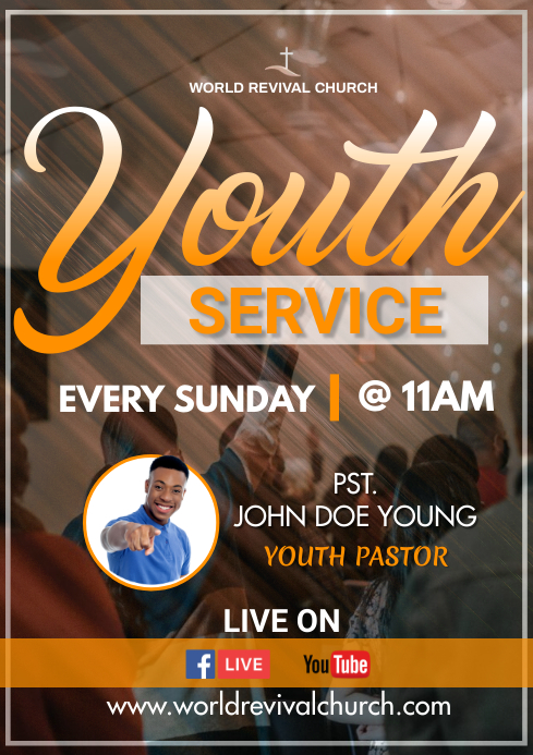 Youth service Template | PosterMyWall
